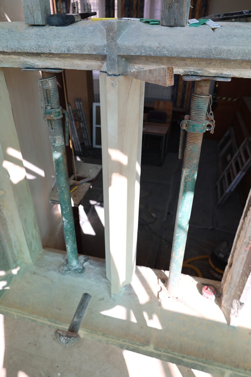 Installing Mullions At Stonyhurst College - UK Restoration Services